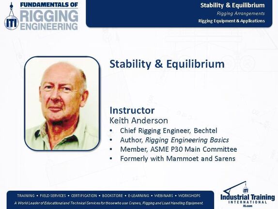 Stability & Equilibrium in Rigging Engineering & Lifting Planning