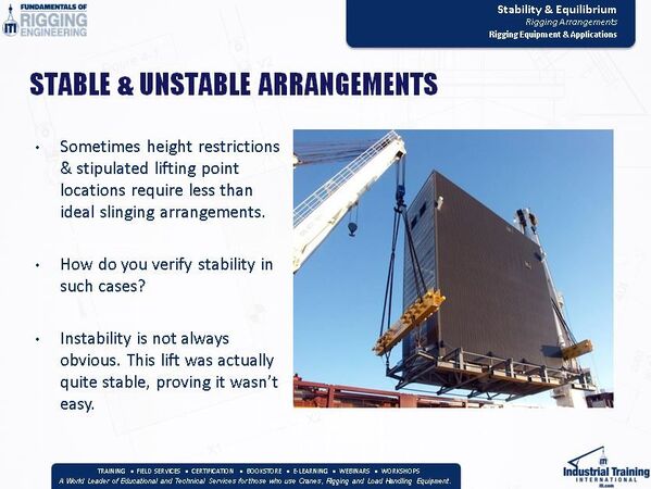 Stability & Equilibrium in Rigging Engineering & Lifting Planning