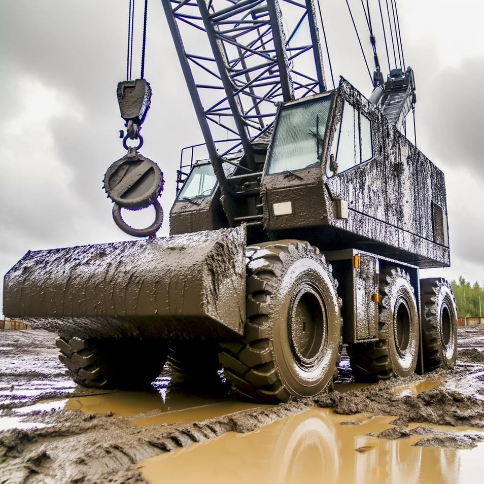Explore the impact of severe weather on mobile crane operations