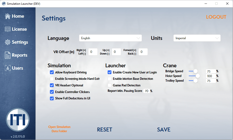 ITI VR Crane Simulator: Q1 2023 Software Update